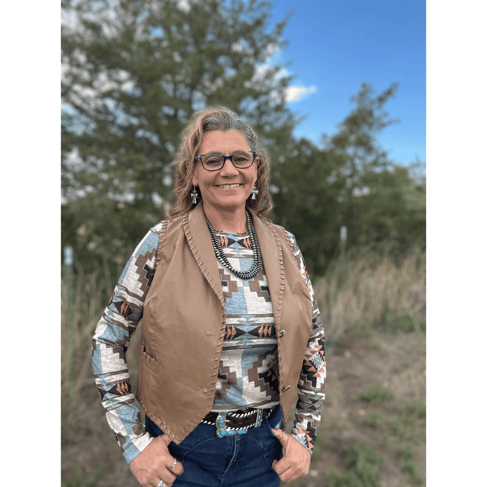 Dumas Desert Long Sleeve | Aztec Print Western Top – Fall Colors – Dirt ...